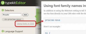 The Typekit Blog | Using Typekit fonts in your own CSS