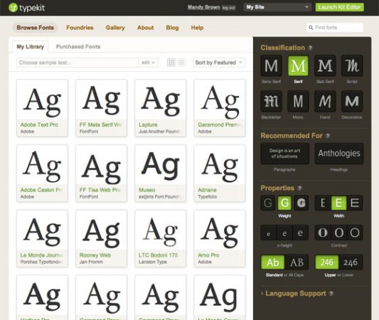 The Typekit Blog | New from Typekit: Faster font browsing