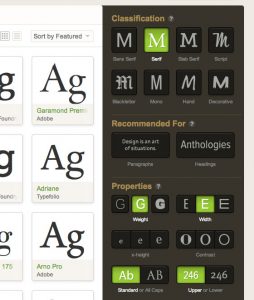 The Typekit Blog | New from Typekit: Faster font browsing