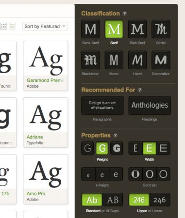 The Typekit Blog | New from Typekit: Faster font browsing