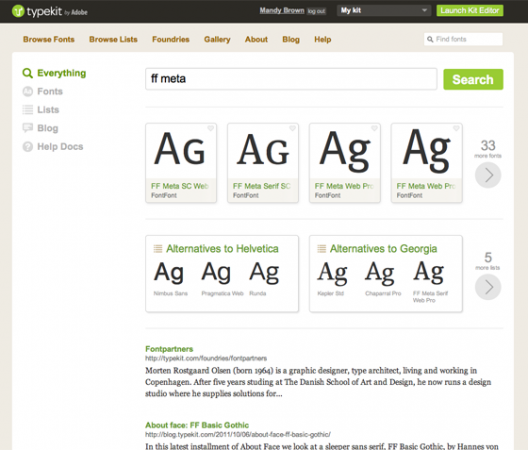 The Typekit Blog | New from Typekit: Improved search