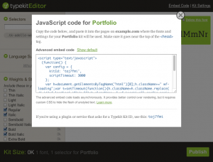 The Typekit Blog | New, improved embed code