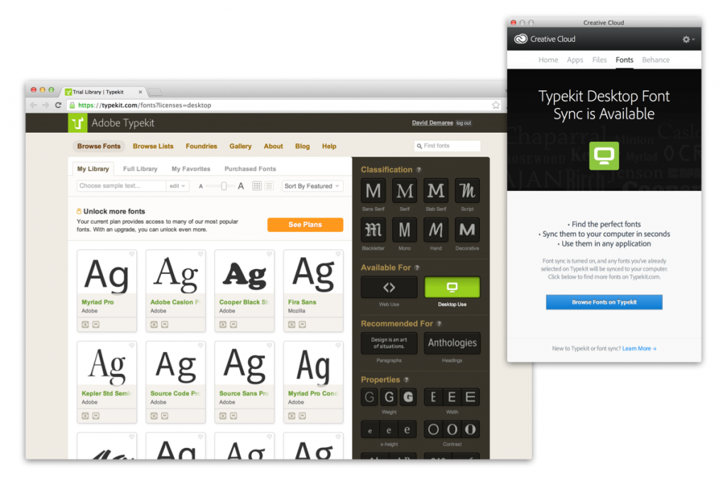 The Typekit Blog | Typekit desktop fonts now available with free plans