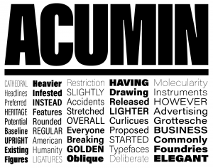 The Typekit Blog | New on Typekit: Acumin from Adobe Type