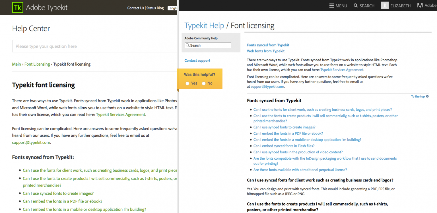 The Typekit Blog | Typekit Help: A quick guide and some updates to our ...