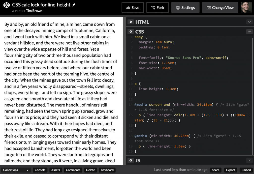 The Typekit Blog | Flexible typography with CSS locks