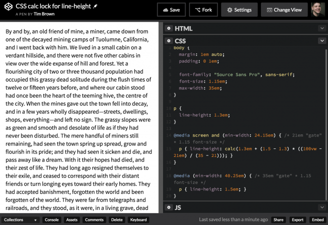 The Typekit Blog | Flexible typography with CSS locks