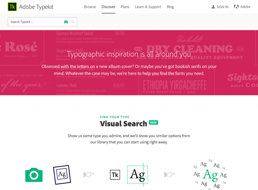 The Typekit Blog | Now in Early Access: Visual search on Typekit