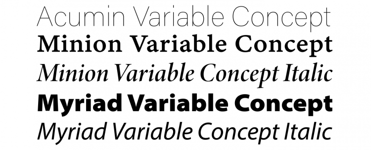 The Typekit Blog | New variable fonts from Adobe Originals
